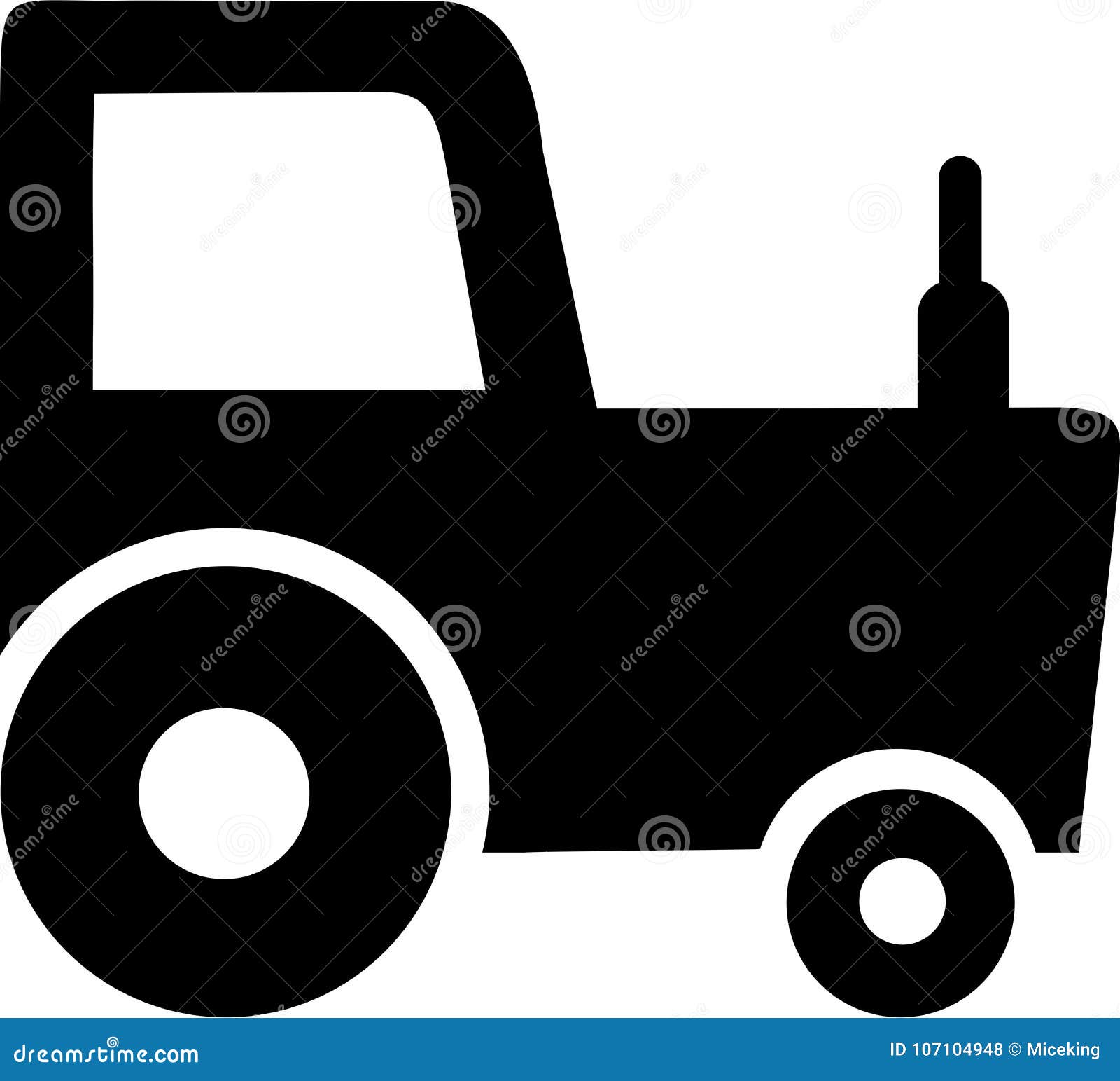 Tractor Symbol vector stock vector. Illustration of farming - 107104948