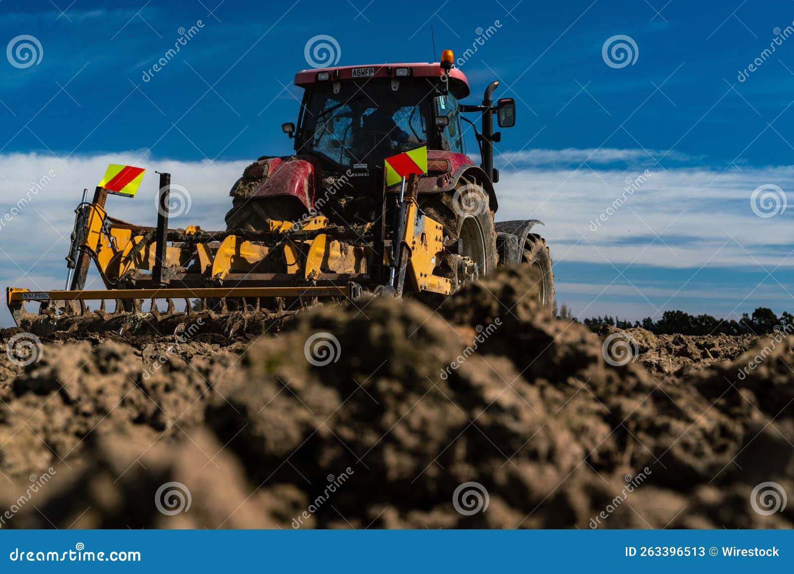 Tractor tilling the fields editorial stock photo. Image of nature ...