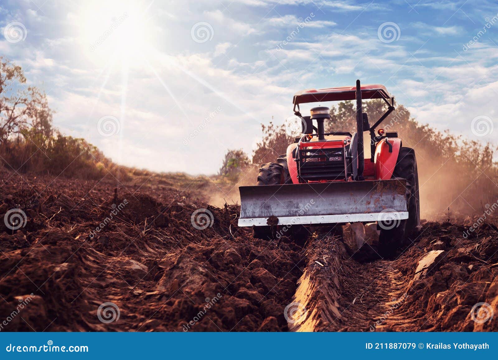 The Tractor is Tilling the Soil, Preparing the Soil for Agricultural ...