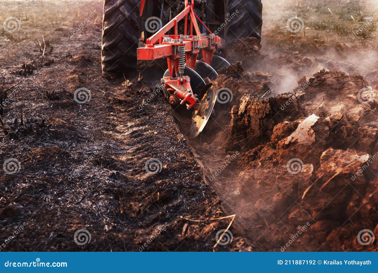 The Tractor is Tilling the Soil, Preparing the Soil for Agricultural ...