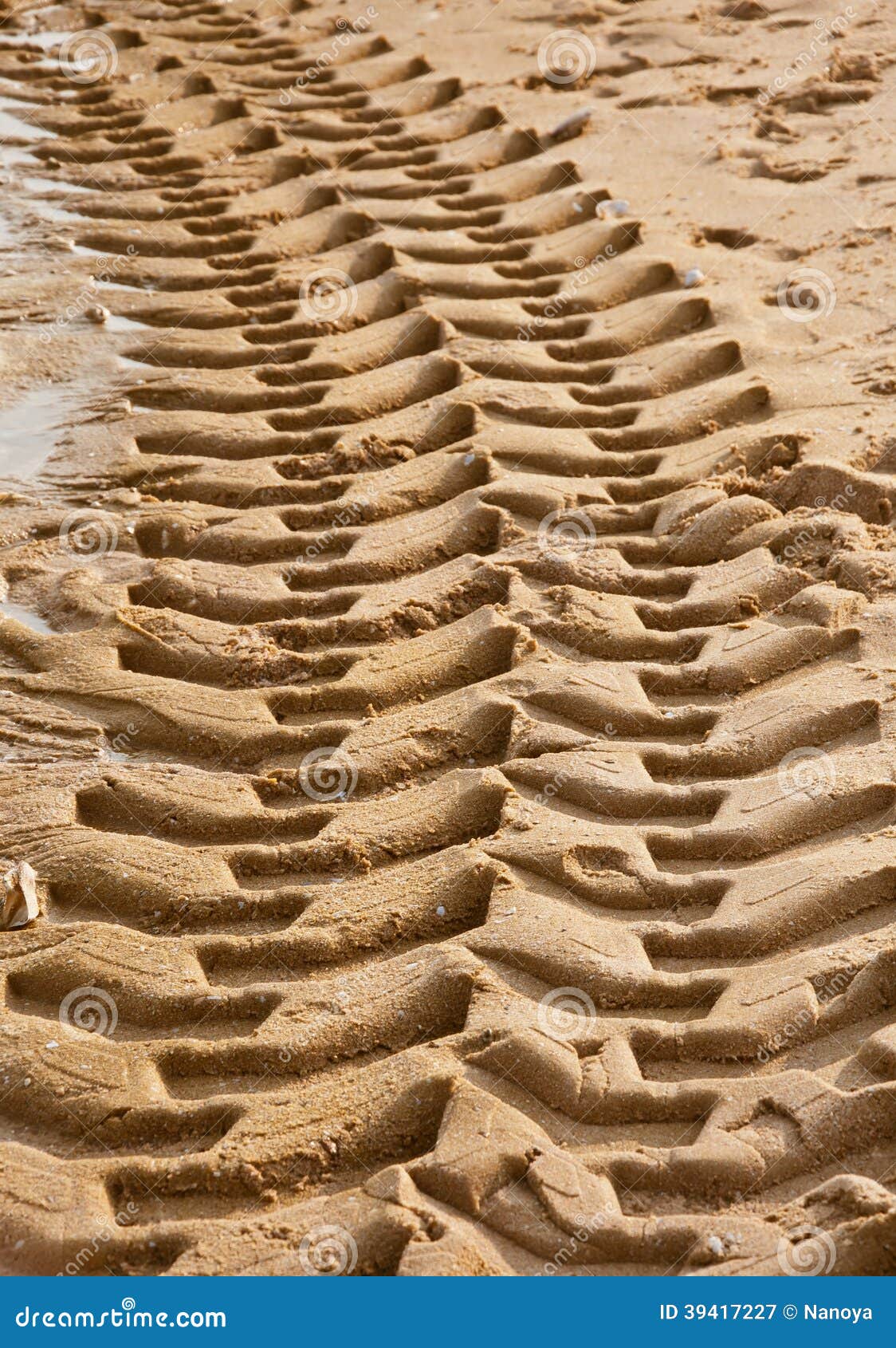 Tractor tire tracks stock image. Image of sand, soil - 39417227