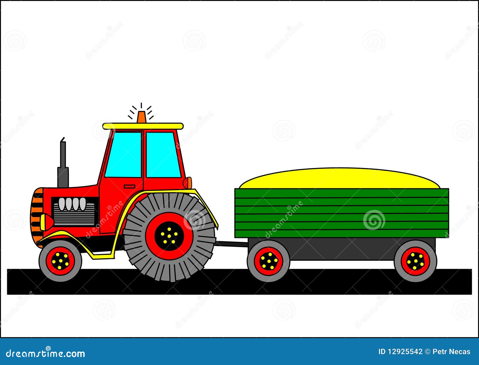 Tractor and tow stock vector. Illustration of business - 12925542