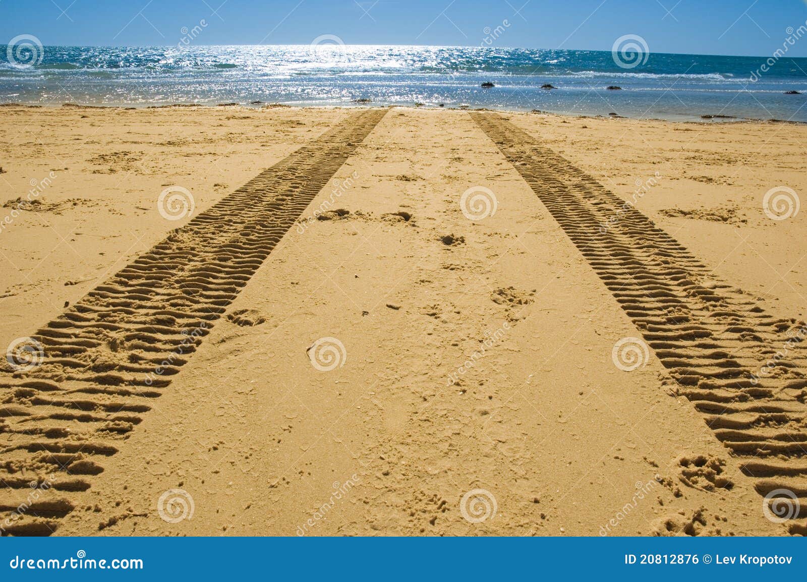 Tractor tracks stock photo. Image of path, hobby, sand - 20812876
