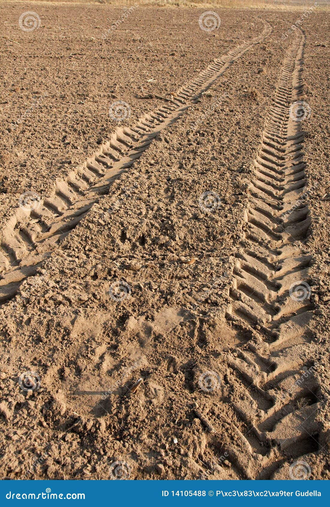 Tractor trail stock photo. Image of plow, ground, close - 14105488