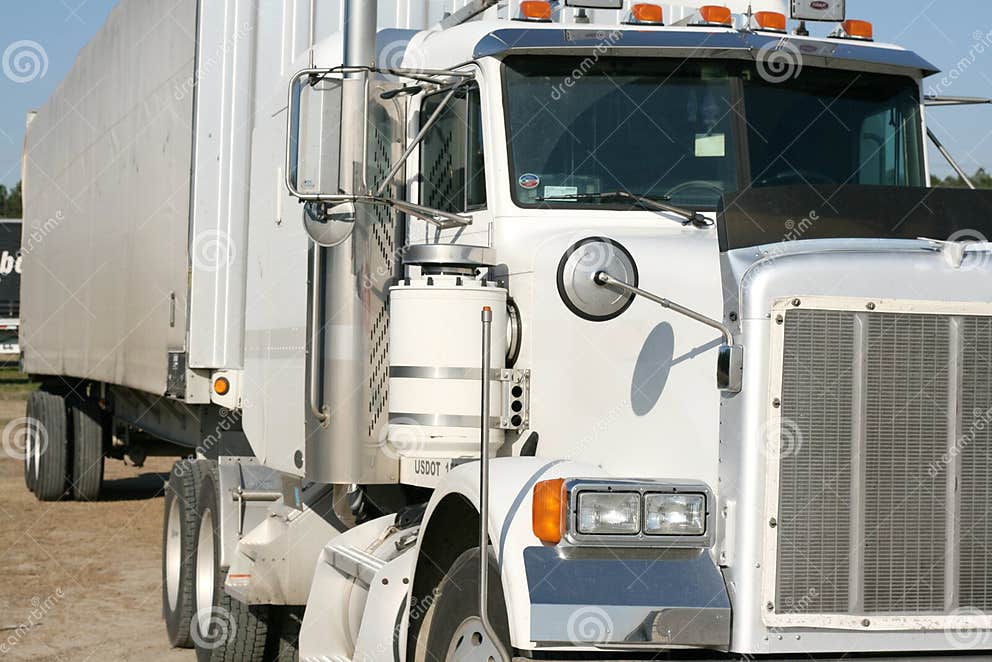 Tractor trailer stock image. Image of manufactoring, eighteen - 1989693