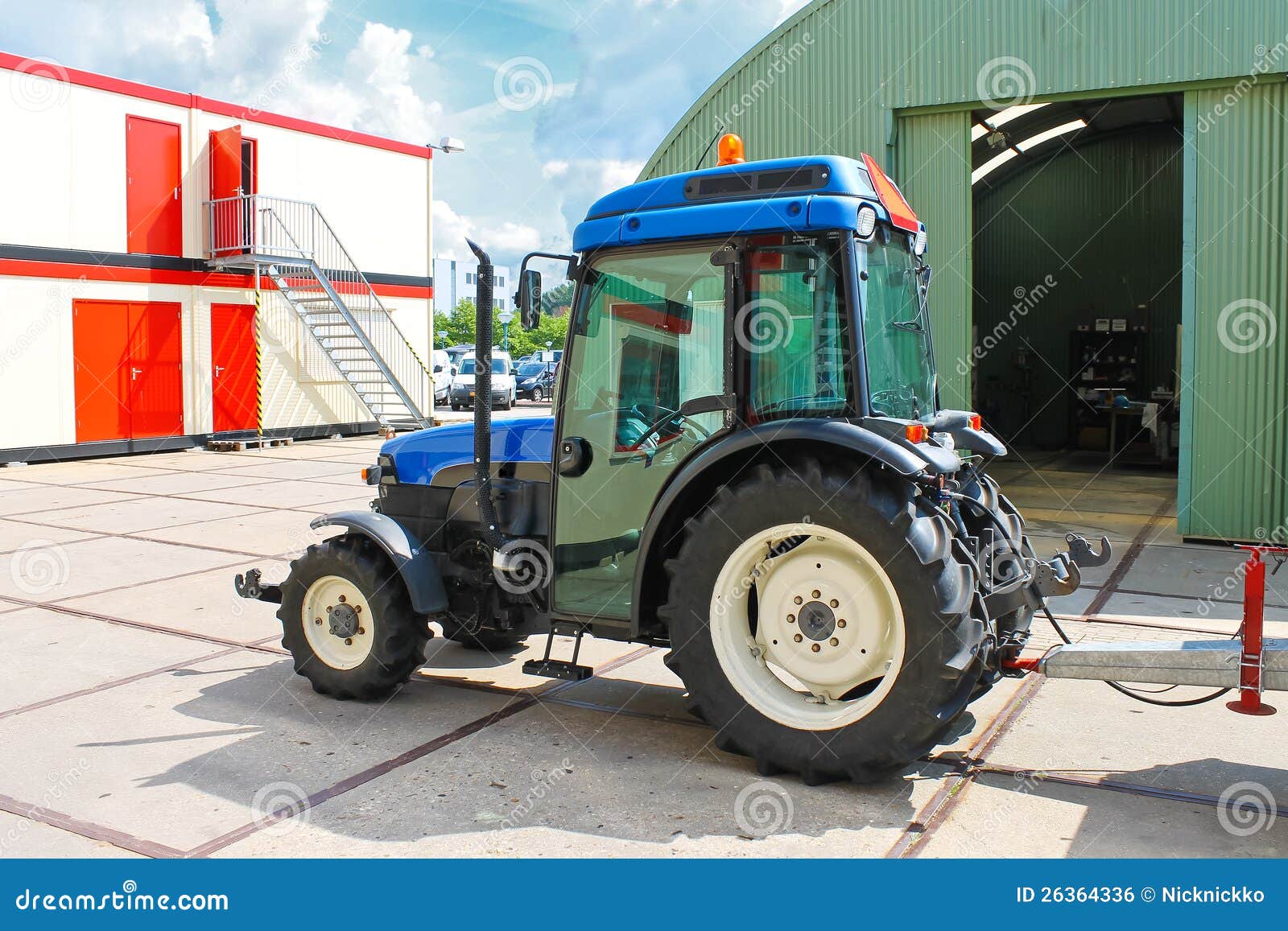 The tractor-trailer stock photo. Image of manning, loader - 26364336