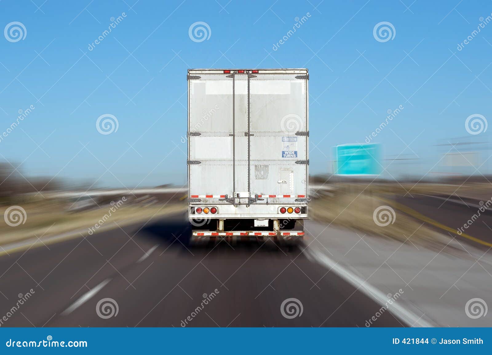 Tractor Trailer stock photo. Image of carry, follow, highway - 421844