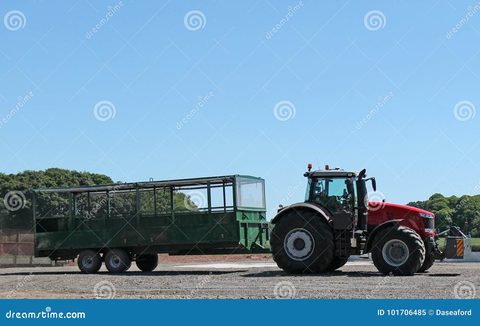 Tractor and Trailer. stock image. Image of power, access - 101706485