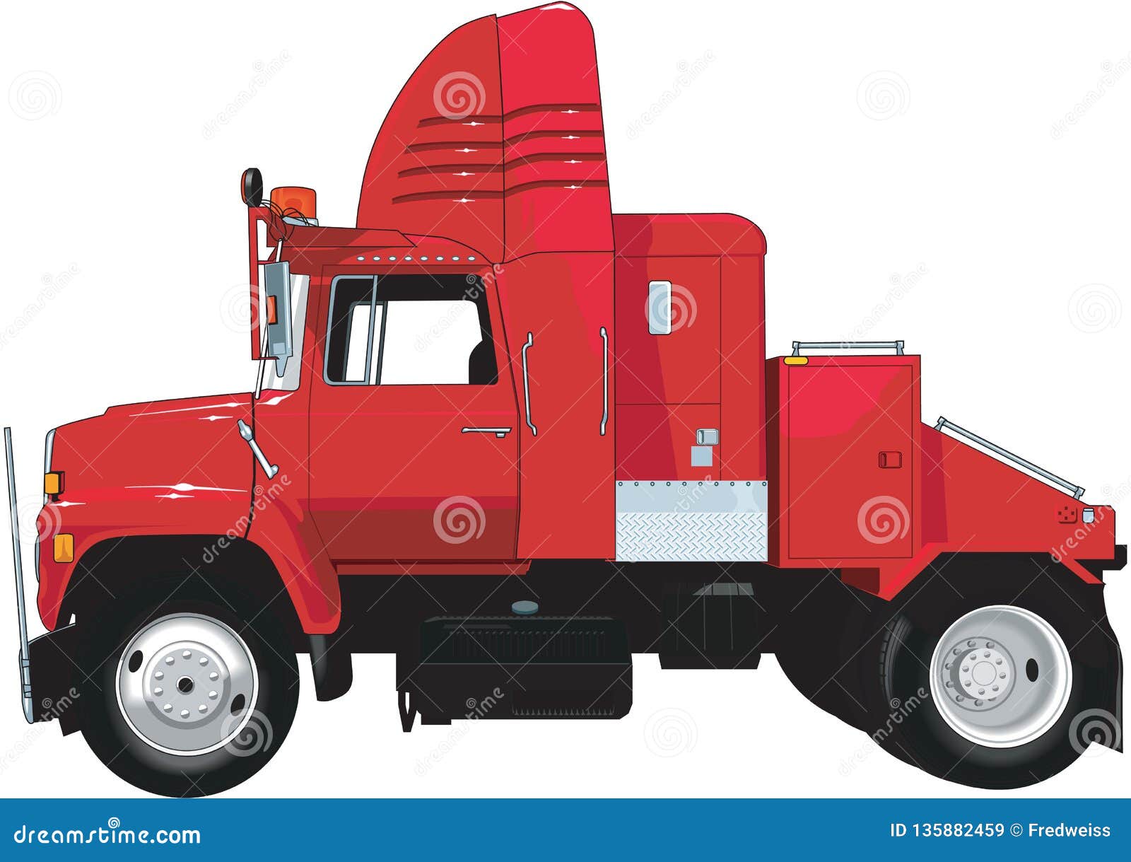 Tractor Trailer Vector Illustration Stock Vector - Illustration of ...