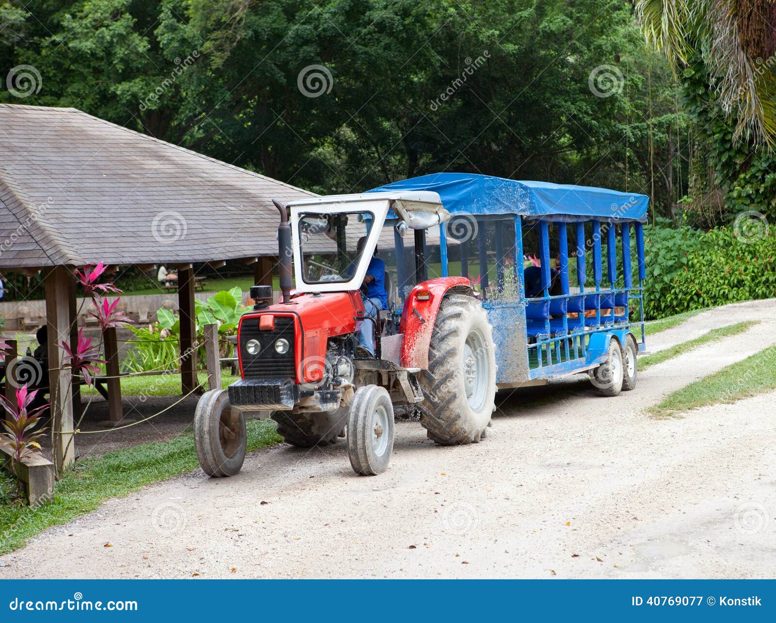 Tractor for Transportation of Tourists Stock Image - Image of tourism ...