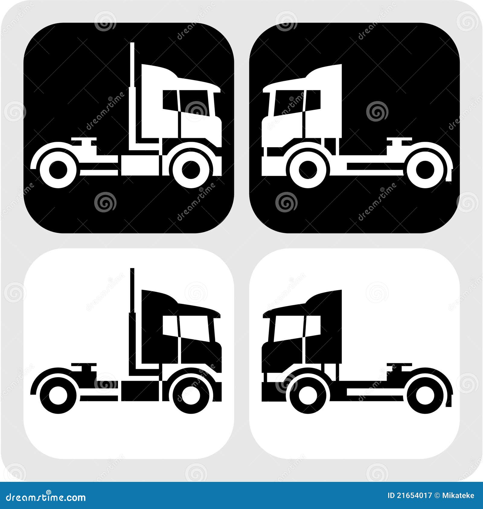 Tractor-truck-cabin-icon stock vector. Illustration of transportation ...