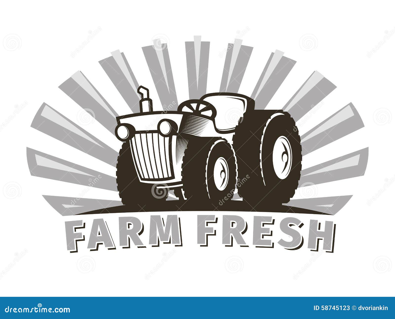 Tractor Vector Emblem Design Template Stock Vector - Illustration of ...