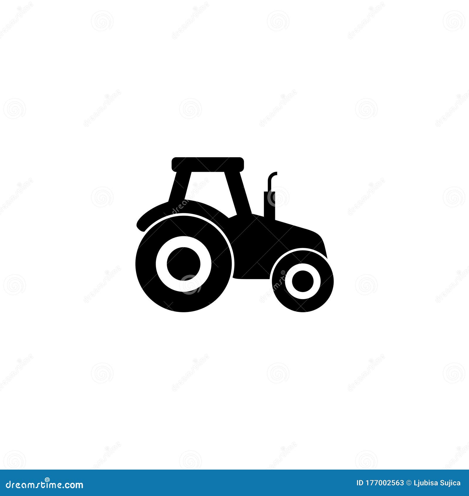 Tractor Vector Icon Symbol. Flat Tractor Icon for Computer and Mobile ...