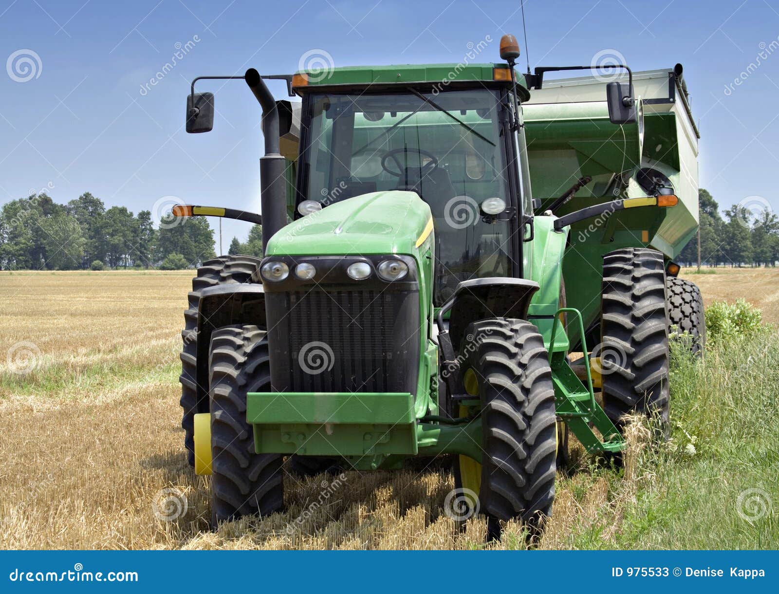 Tractor with Wagon in Field Editorial Stock Photo - Image of market ...
