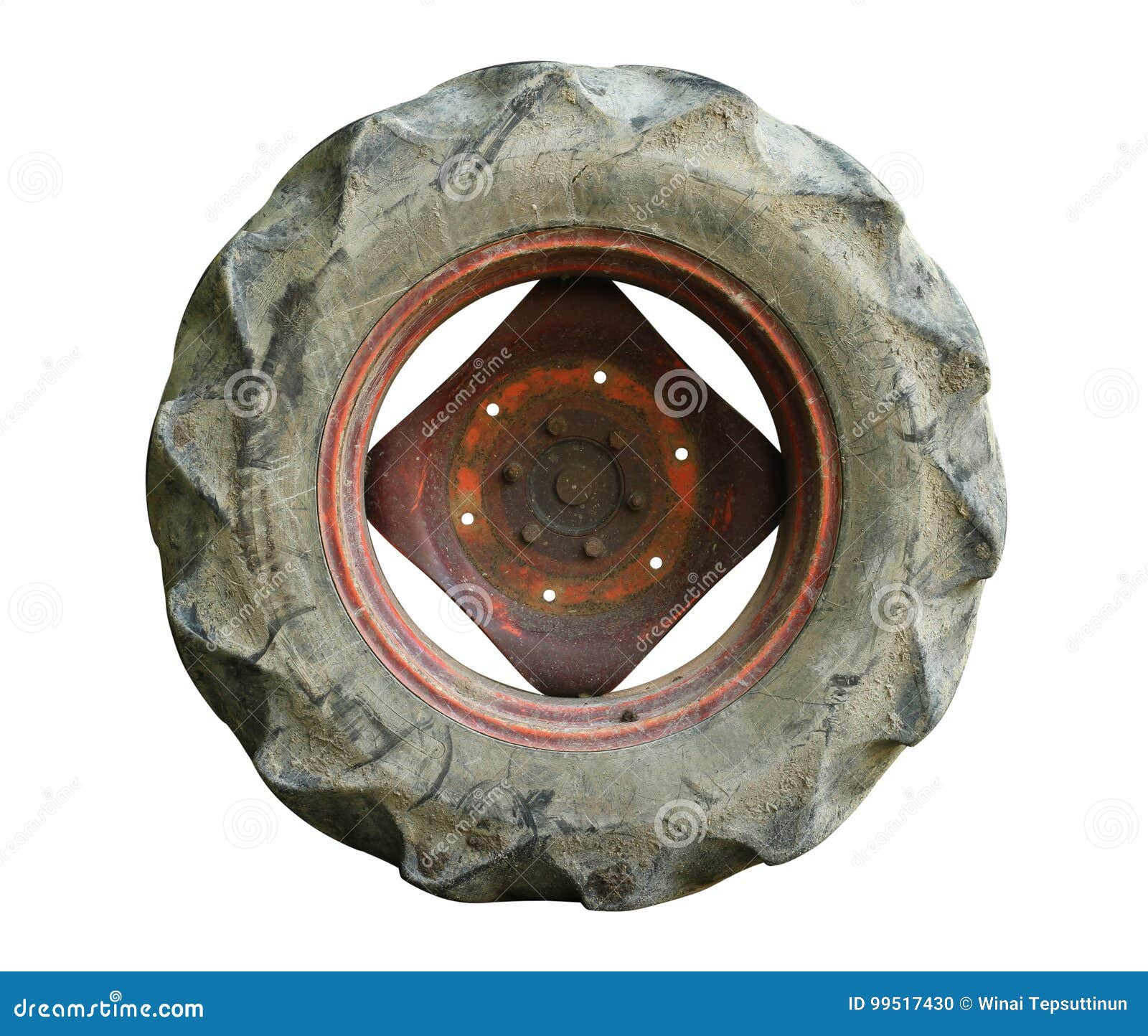 Tractor wheel stock photo. Image of round, rusty, white - 99517430