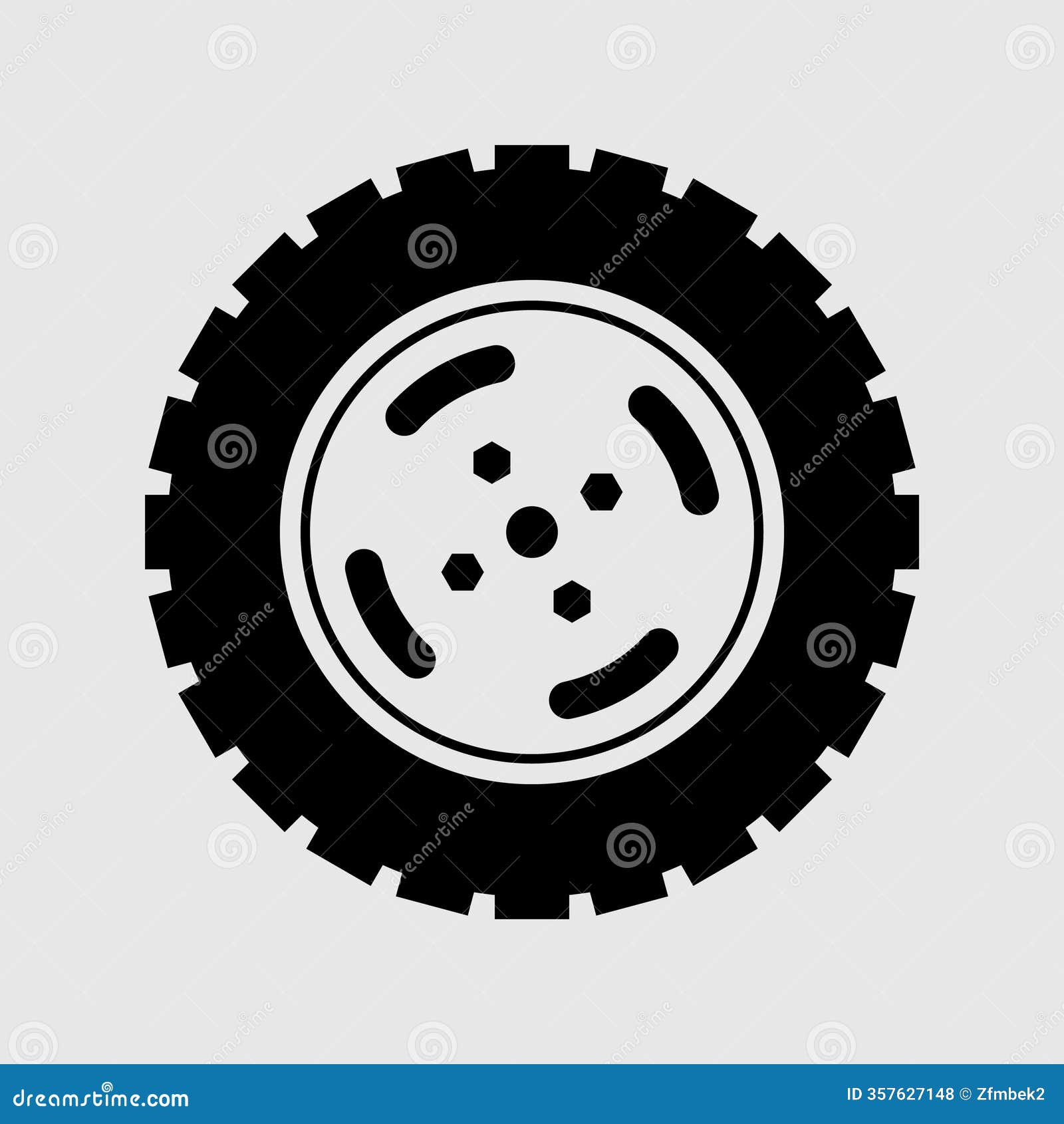 Tractor Wheel Isolated. Vector Stock Vector - Illustration of teeth ...