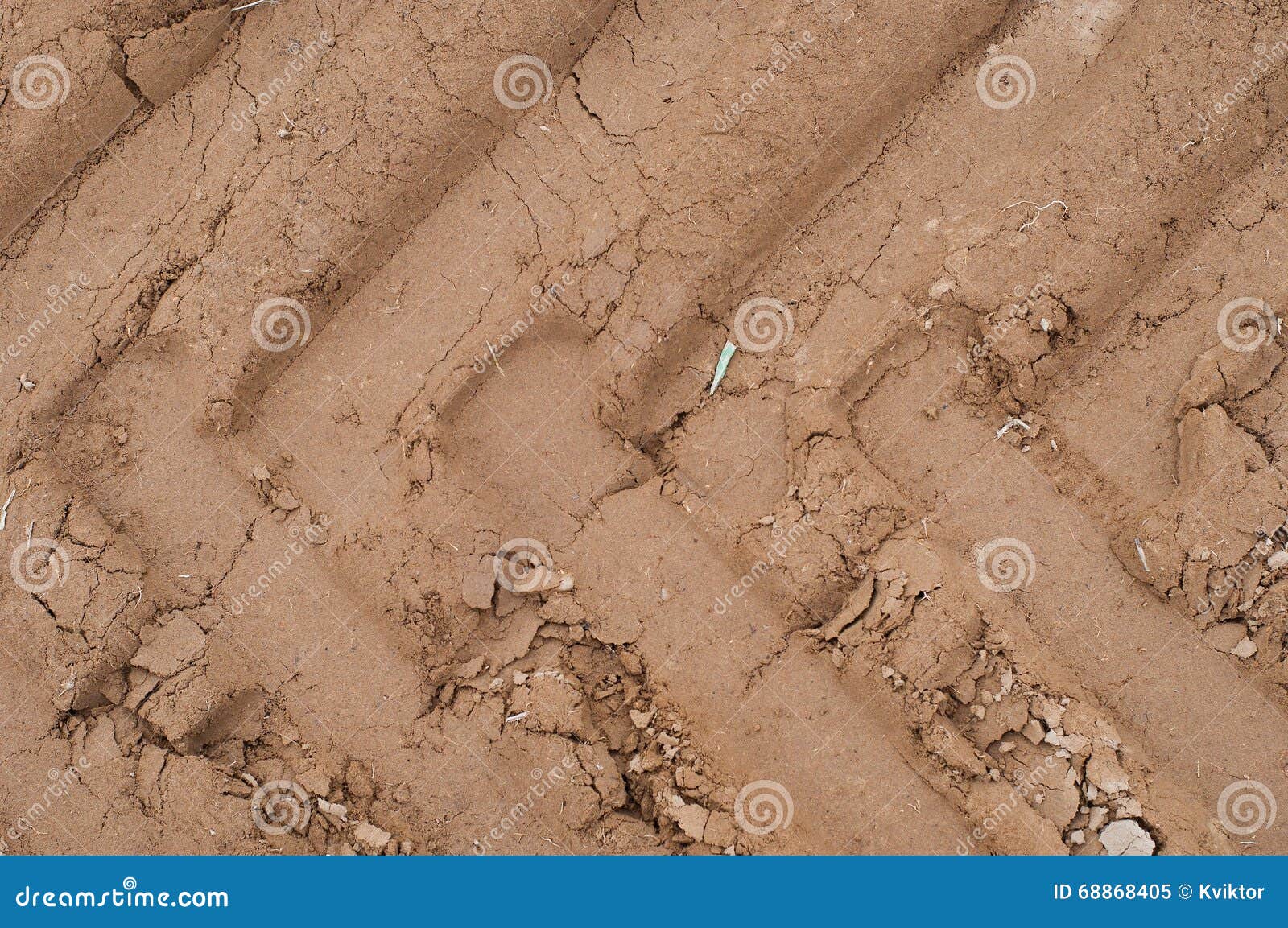 Tractor Wheel Tracks on the Ground Stock Image - Image of soil ...