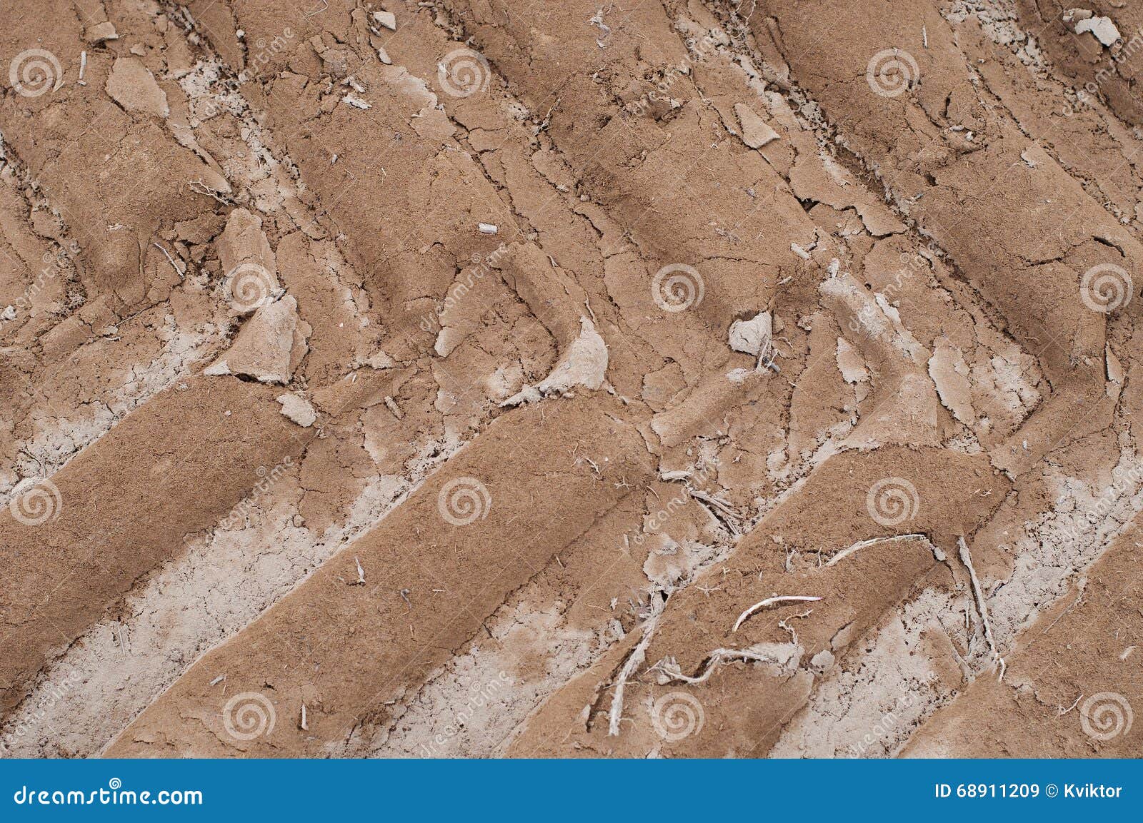Tractor Wheel Tracks on the Ground Stock Image - Image of outdoor, soil ...