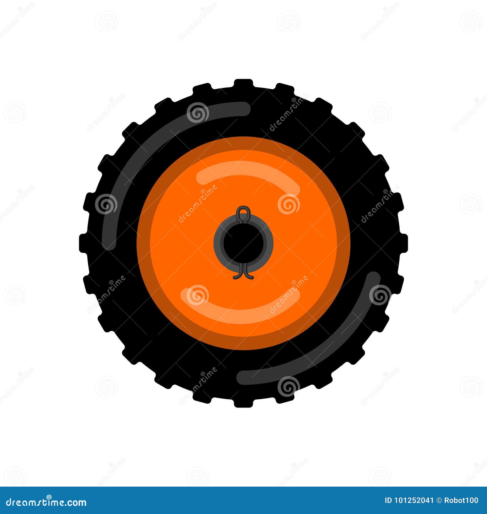 Tractor Wheel . Wheel Trolley Vector Illustration Stock Vector ...