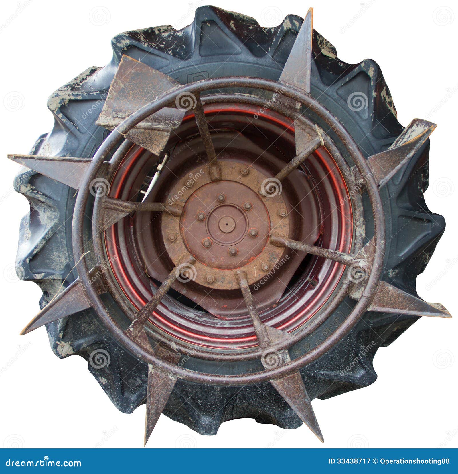 Tractor wheel stock image. Image of heavy, land, machinery - 33438717