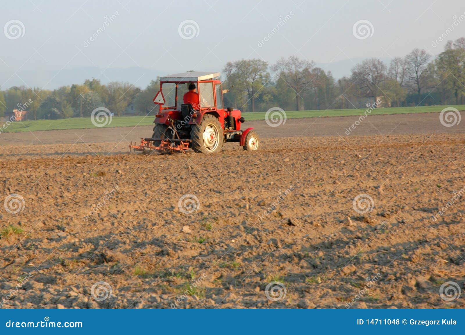 Tractor at work stock photo. Image of plow, machinery - 14711048