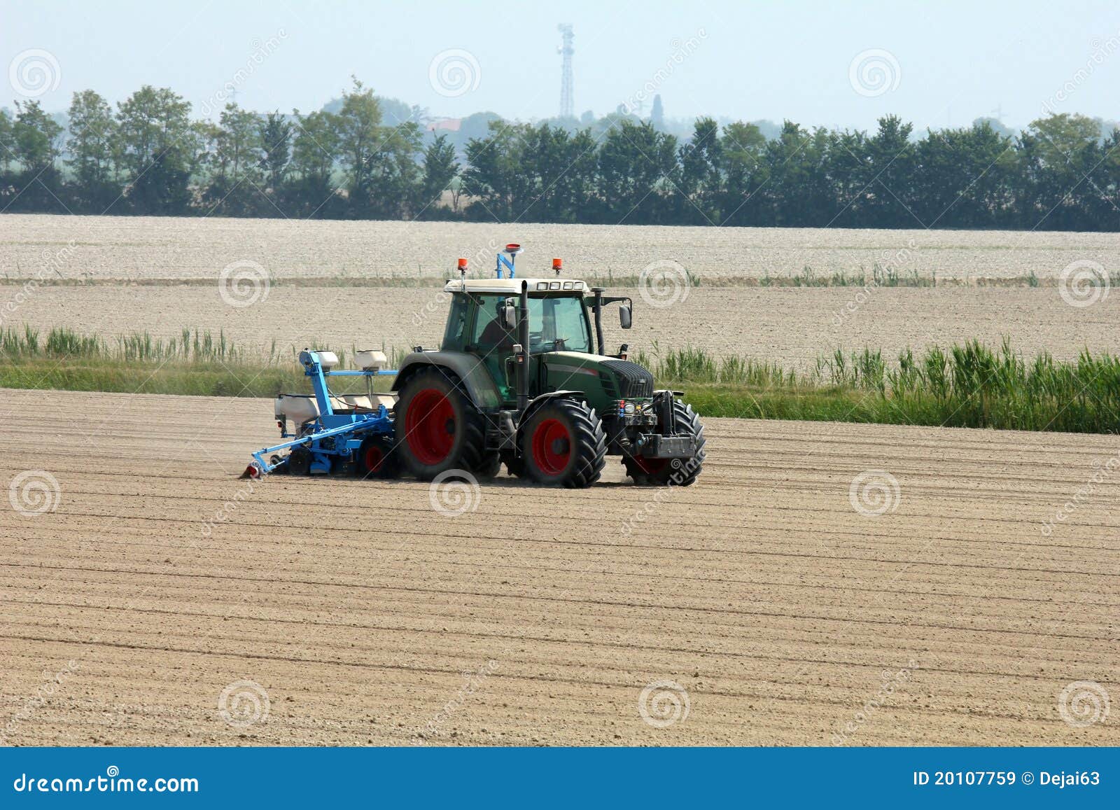 Tractor at work stock image. Image of summer, field, crop - 20107759