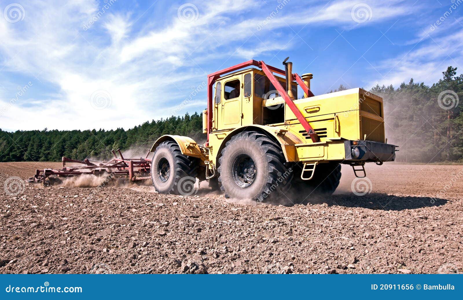 Tractor at work stock photo. Image of machine, food, farming - 20911656