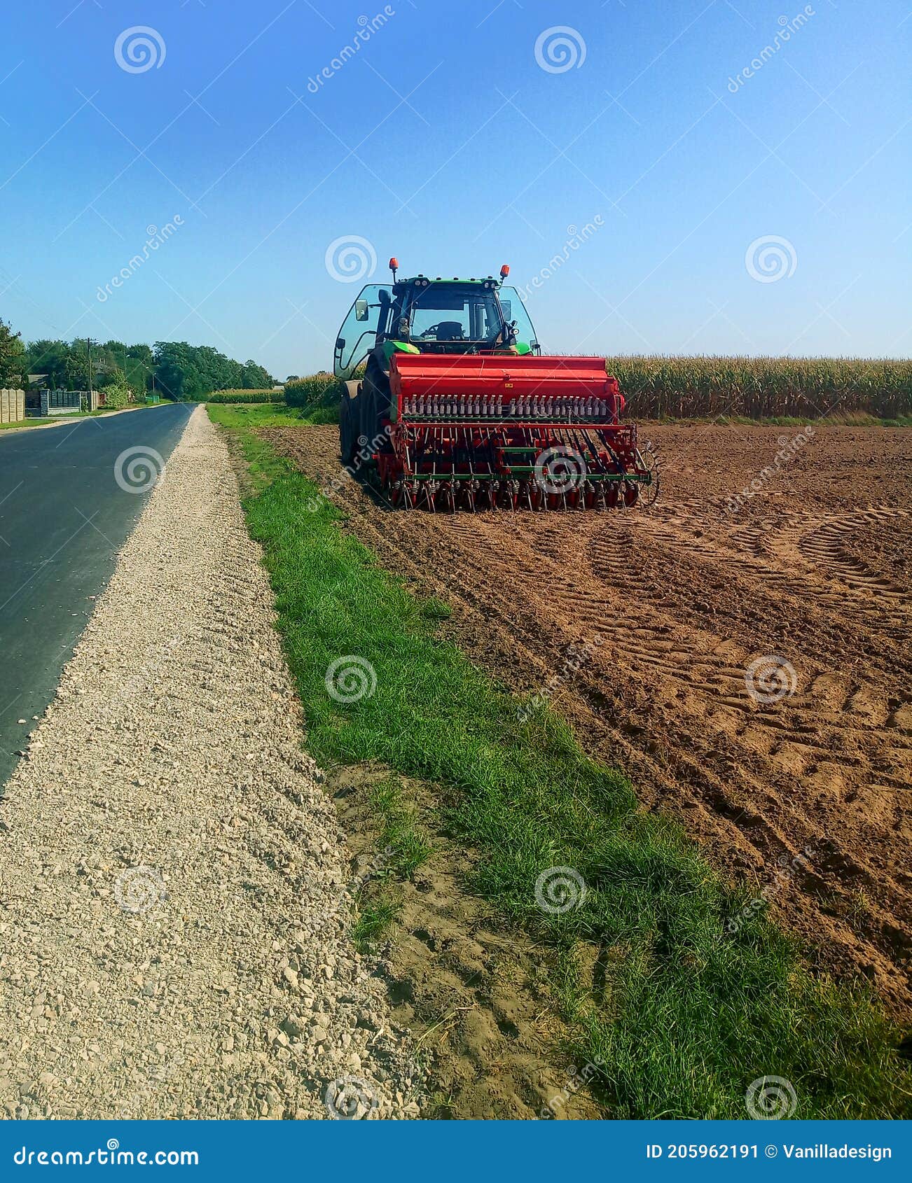 Tractor Work the Land on a Farm Stock Image - Image of rural, driver ...