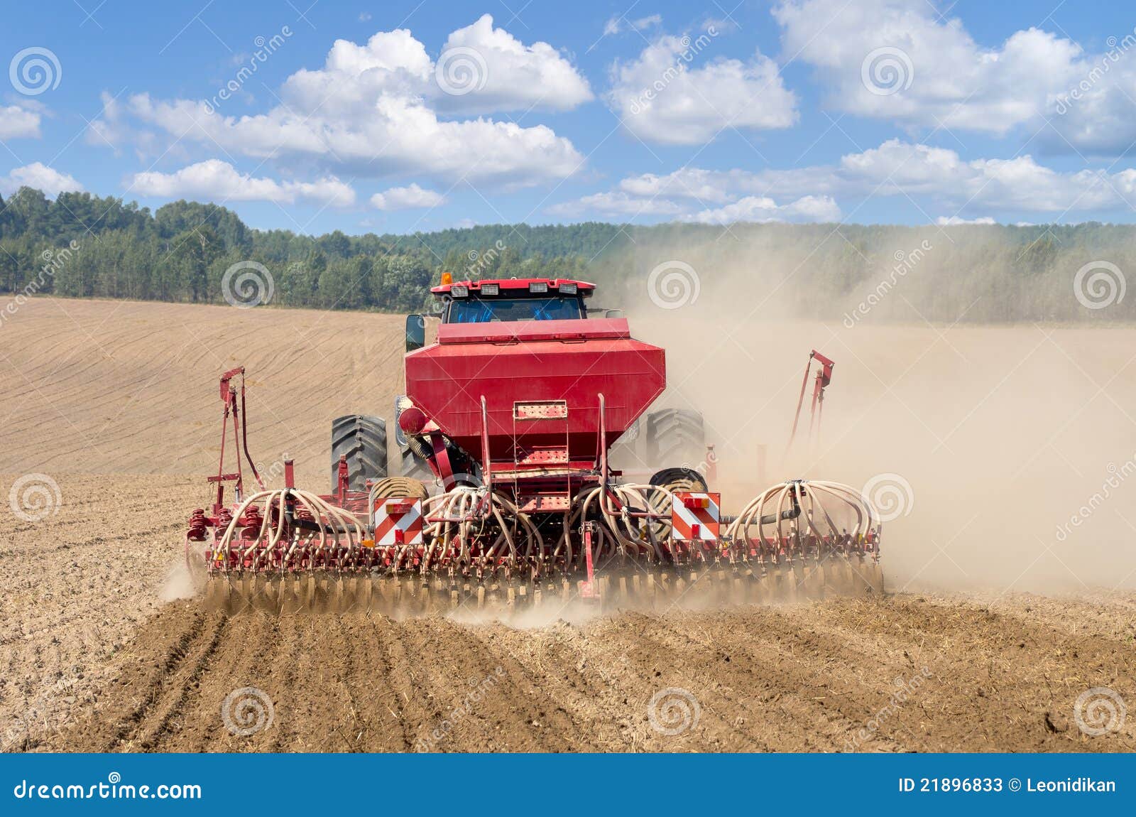 Tractor Working in the Field. Stock Image - Image of field, seed: 21896833