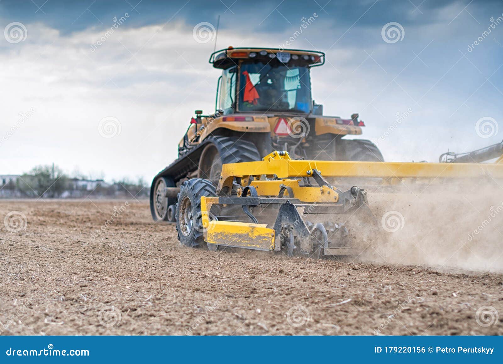 Tractor working stock photo. Image of work, cultivation - 179220156