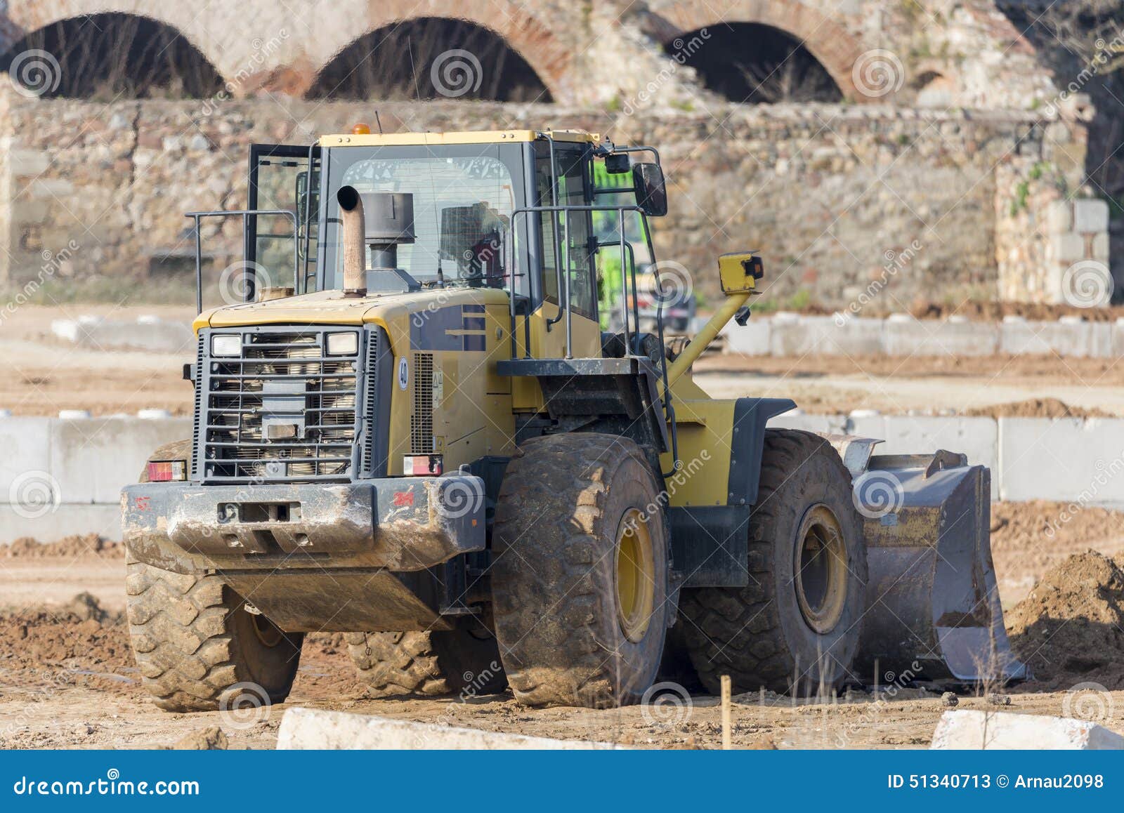 Tractor working stock image. Image of commercial, cranes - 51340713