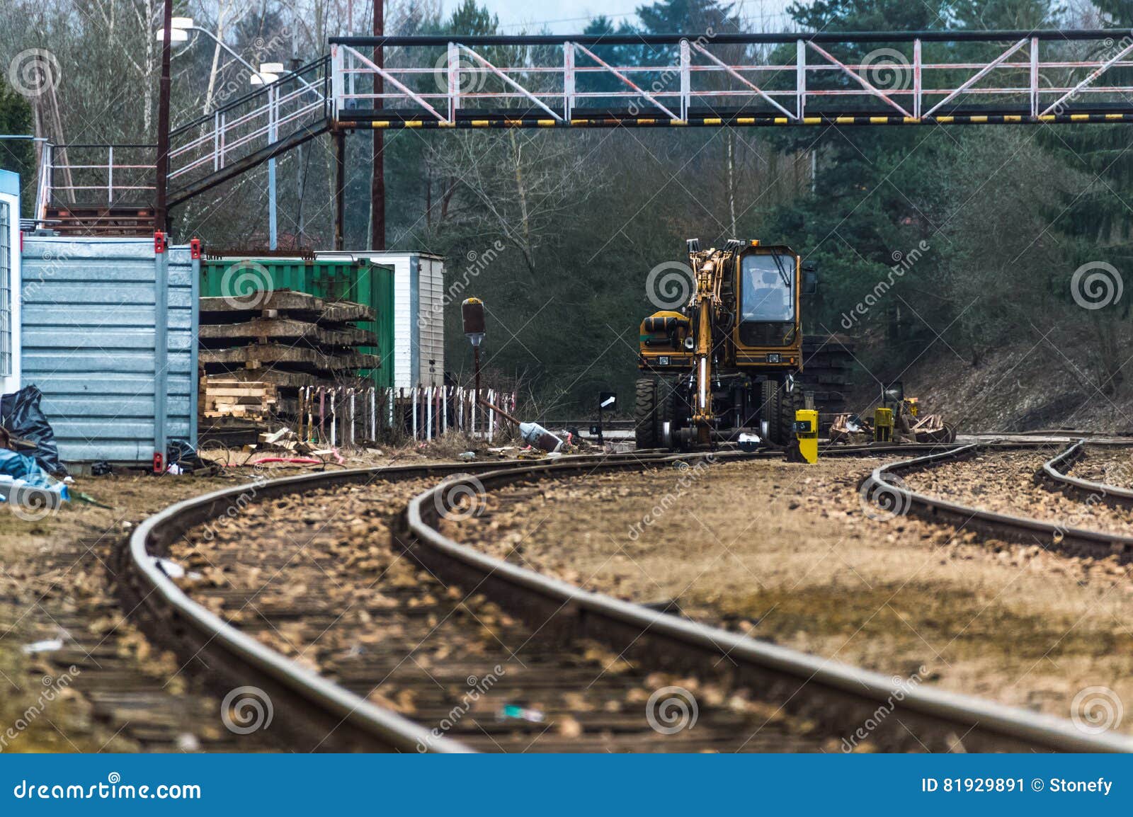A Tractor Working To Contruct a New Railway Track Editorial Photo ...