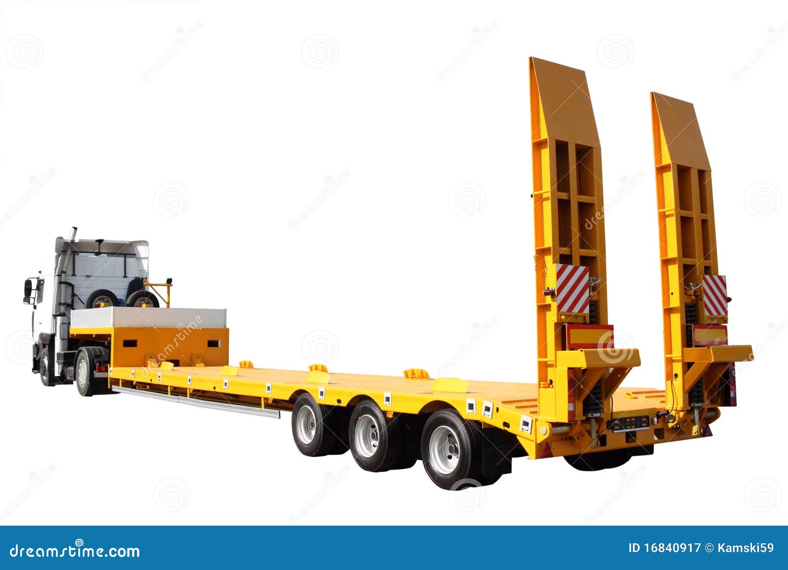 The Tractor with a Yellow Platform Stock Image - Image of tractor ...