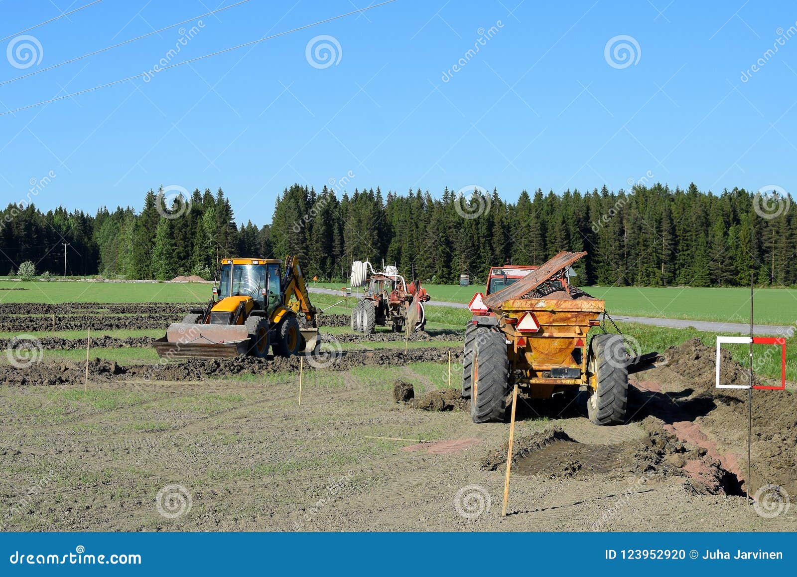 Drainage site stock photo. Image of machinery, construction - 123952920