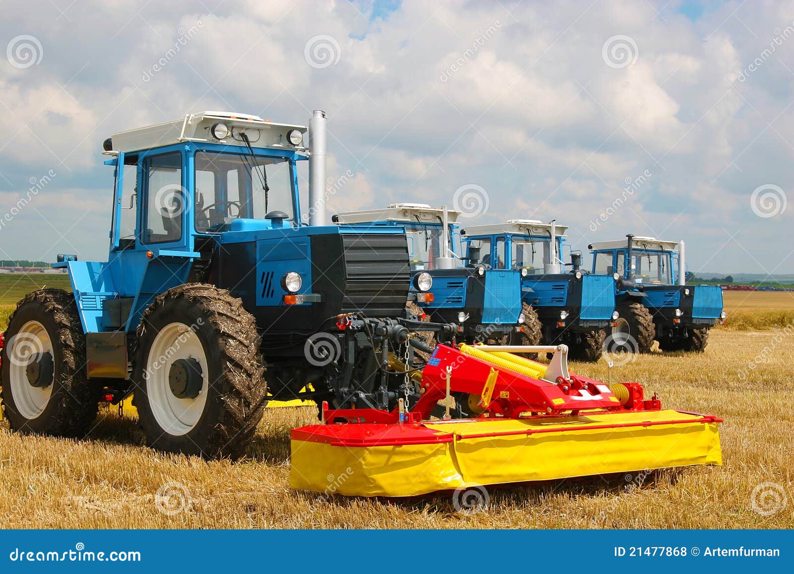 Tractors on the field stock photo. Image of power, agricultural - 21477868