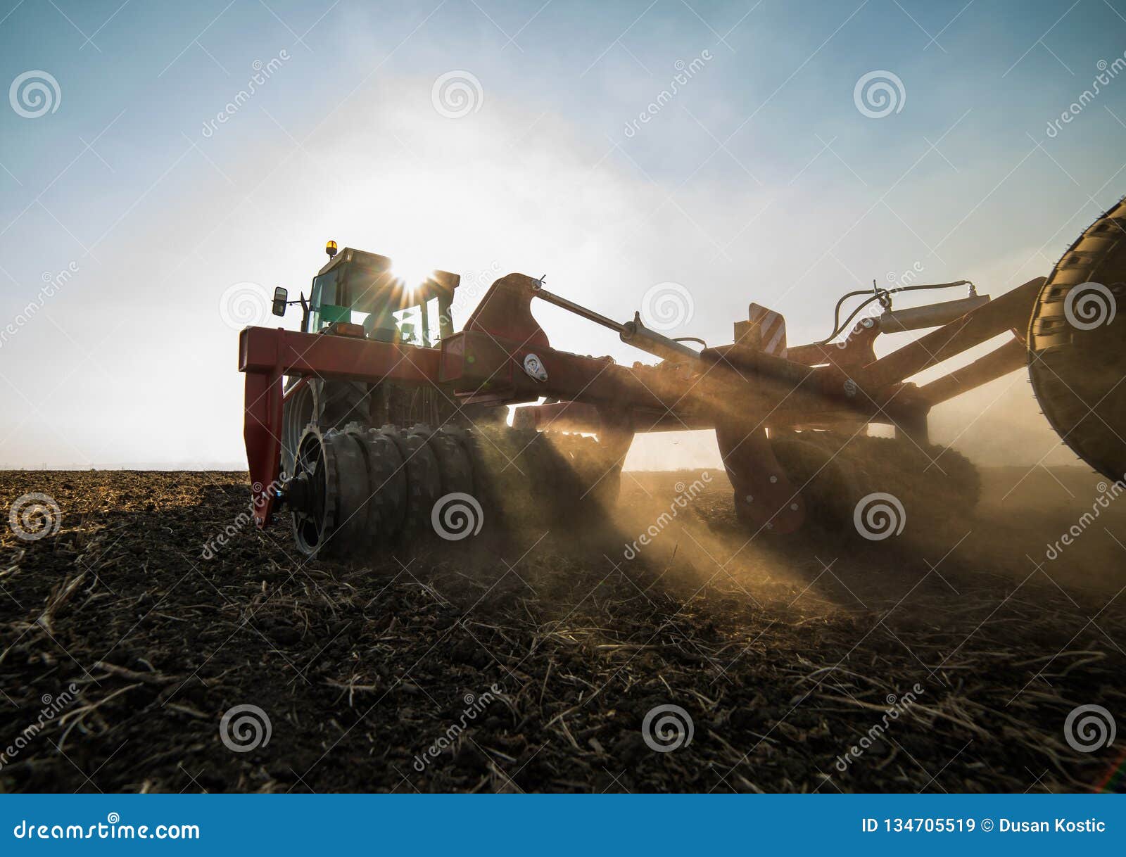 Plowing of stubble field stock image. Image of agriculture - 134705519