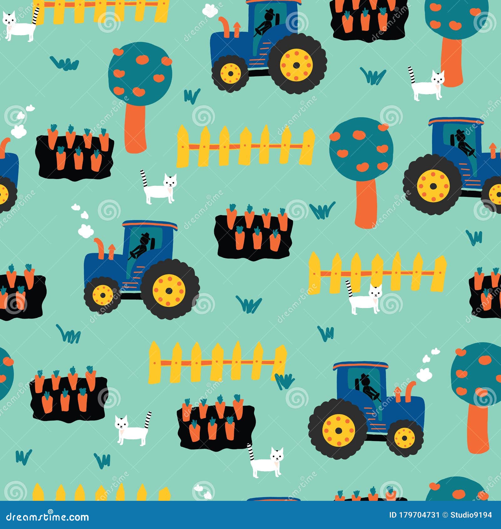Tractors Seamless Cartoon Vector | CartoonDealer.com #15870679 Tractors Seamless Cartoon Vector | CartoonDealer.com #15870679