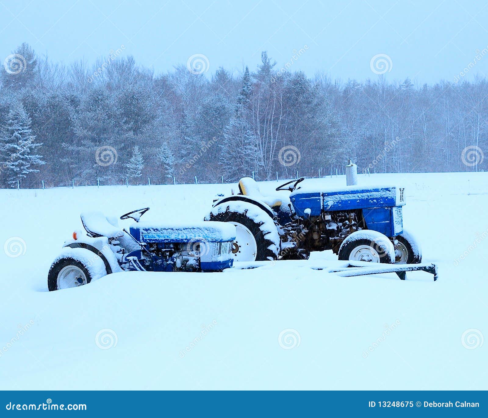 Tractors in snow stock image. Image of vehicles, tractor - 13248675