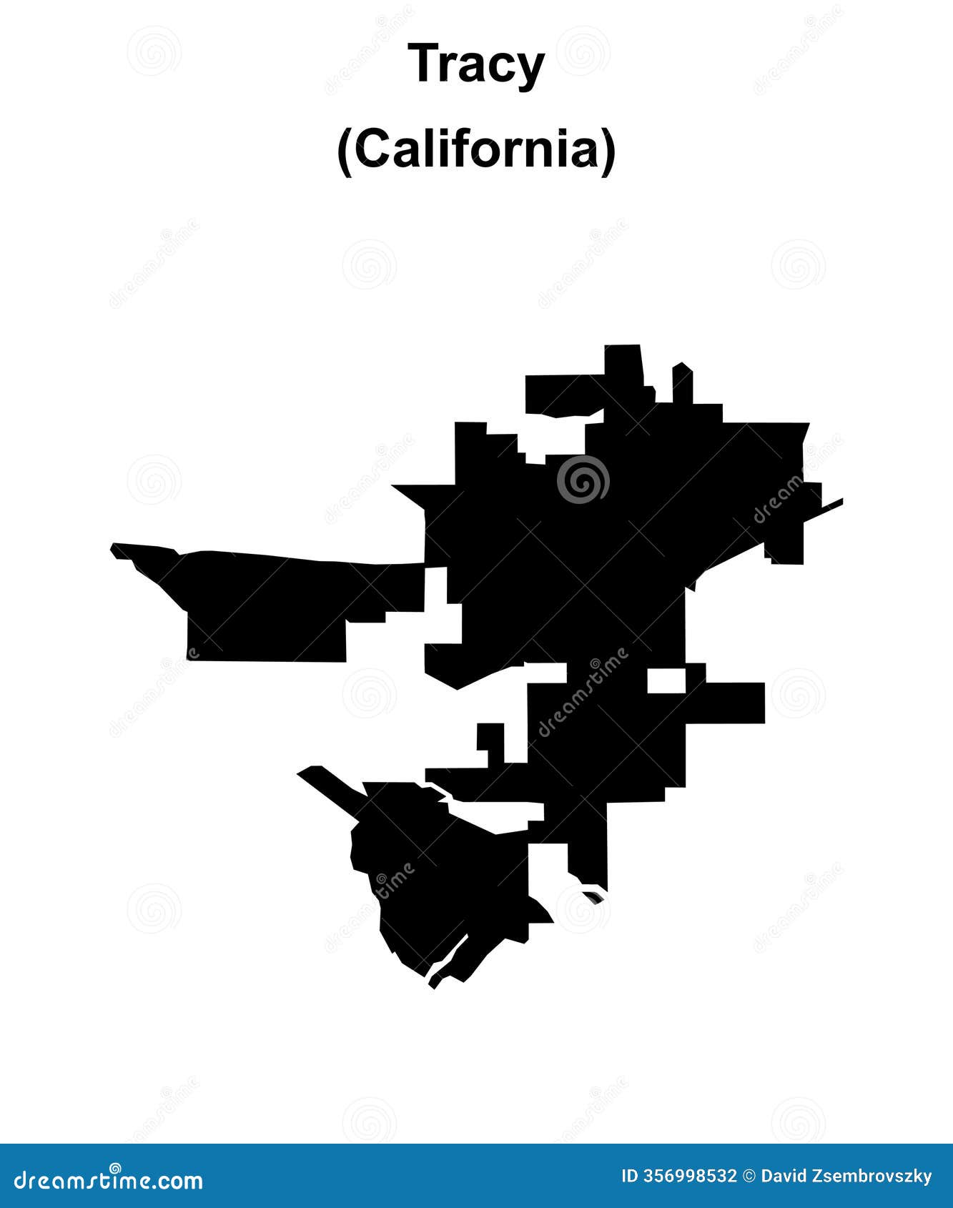 Tracy Outline Map Vector Illustration | CartoonDealer.com #356998532