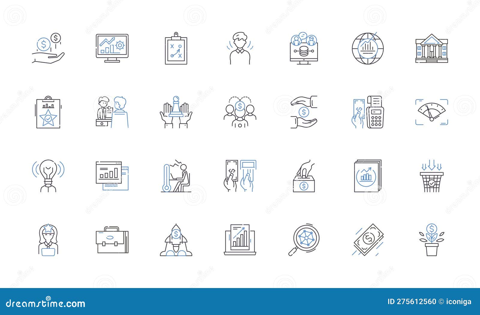 Trade Agreements Line Icons Collection. Tariffs, Import, Export ... Trade Agreements Line Icons Collection. Tariffs, Import, Export ...