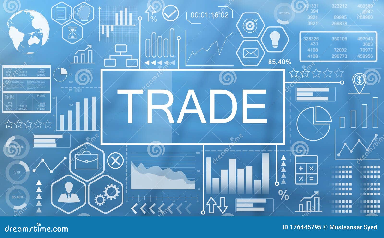 Trade, Animated Typography stock illustration. Illustration of touching ...
