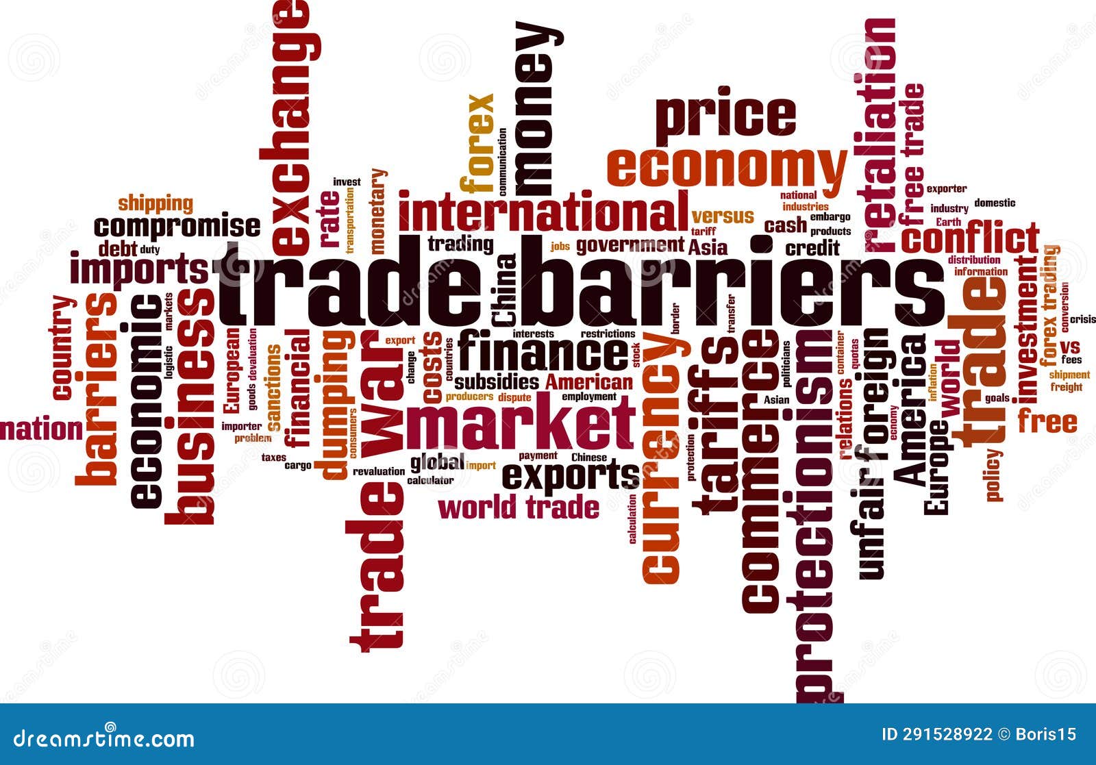 Trade Barriers Word Cloud Vector Illustration | CartoonDealer.com ...