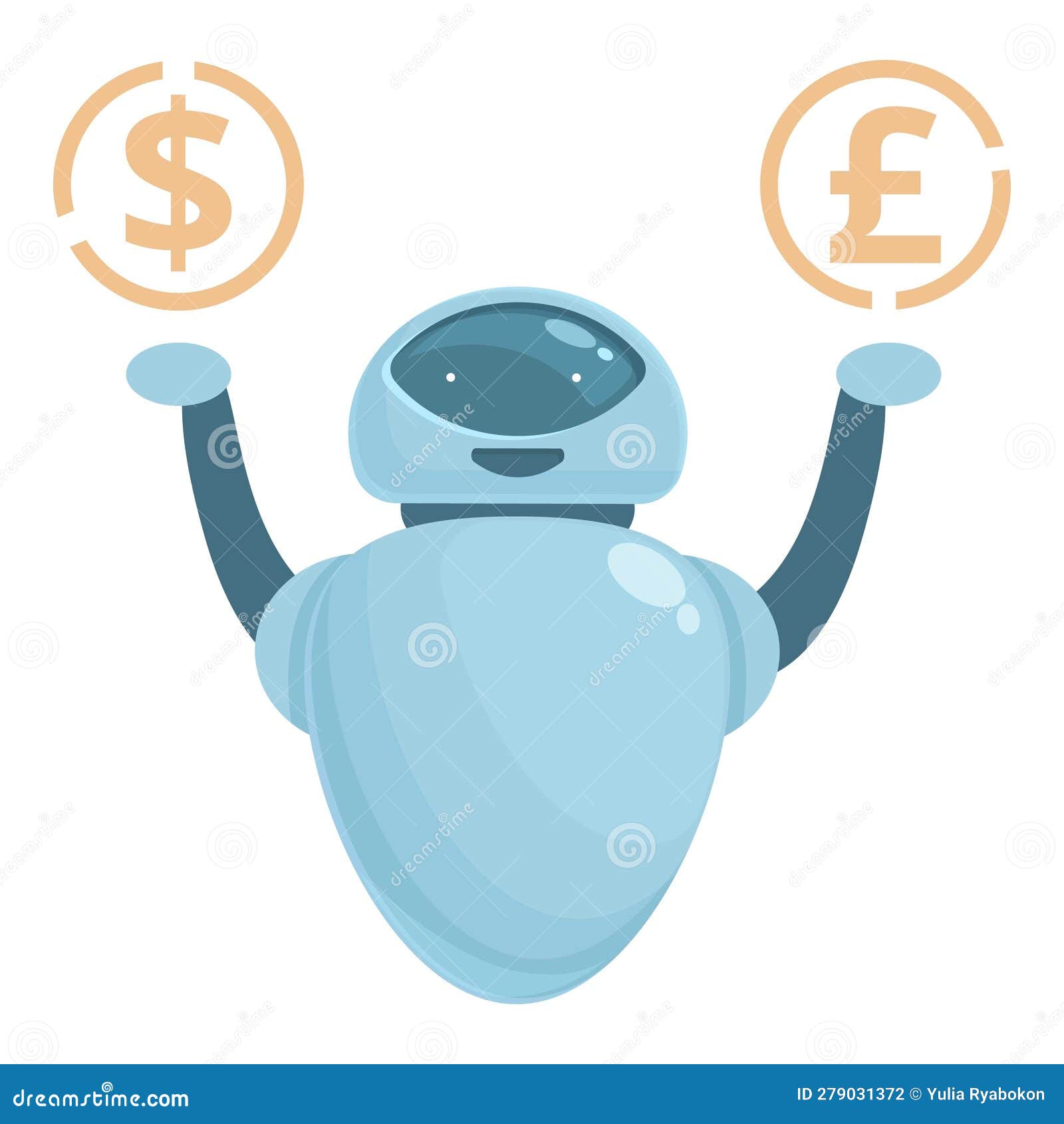 Trade Bot Icon Cartoon Vector. Money Education Stock Vector ...