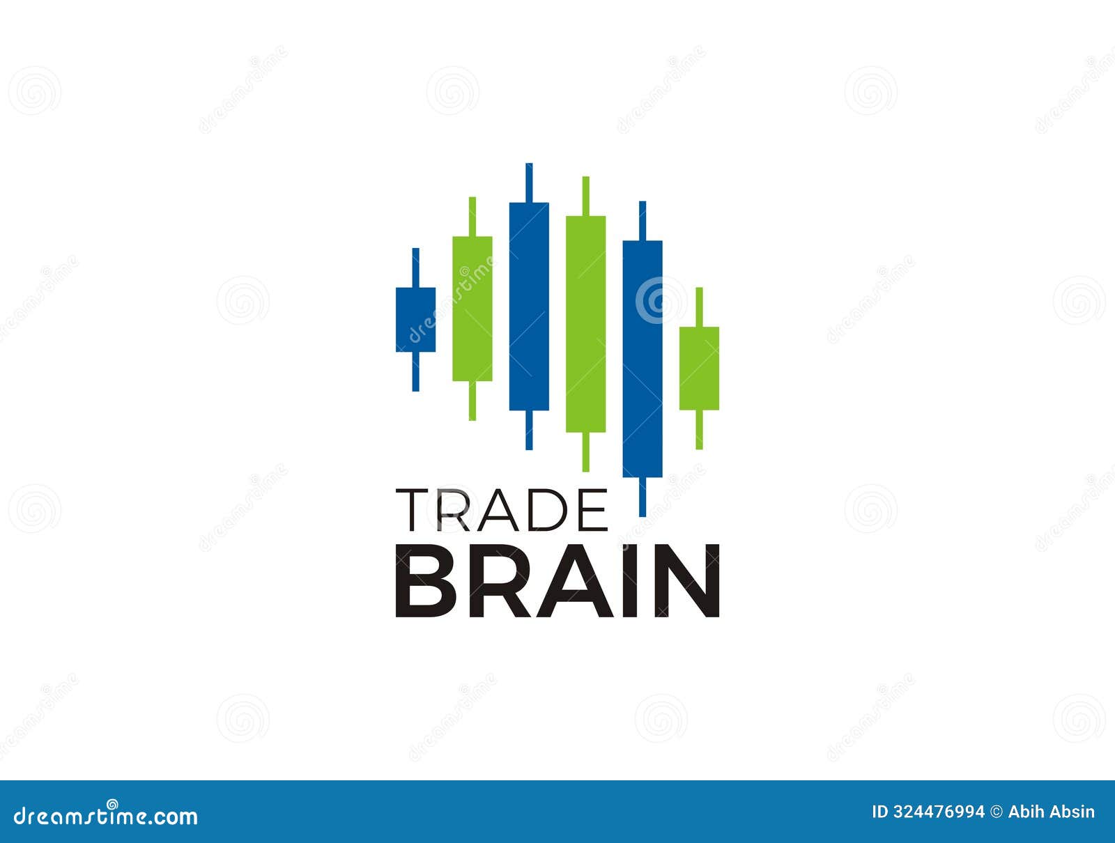 Trade with Brain Logo. Smart Chart Marketing Concept Design Stock ...
