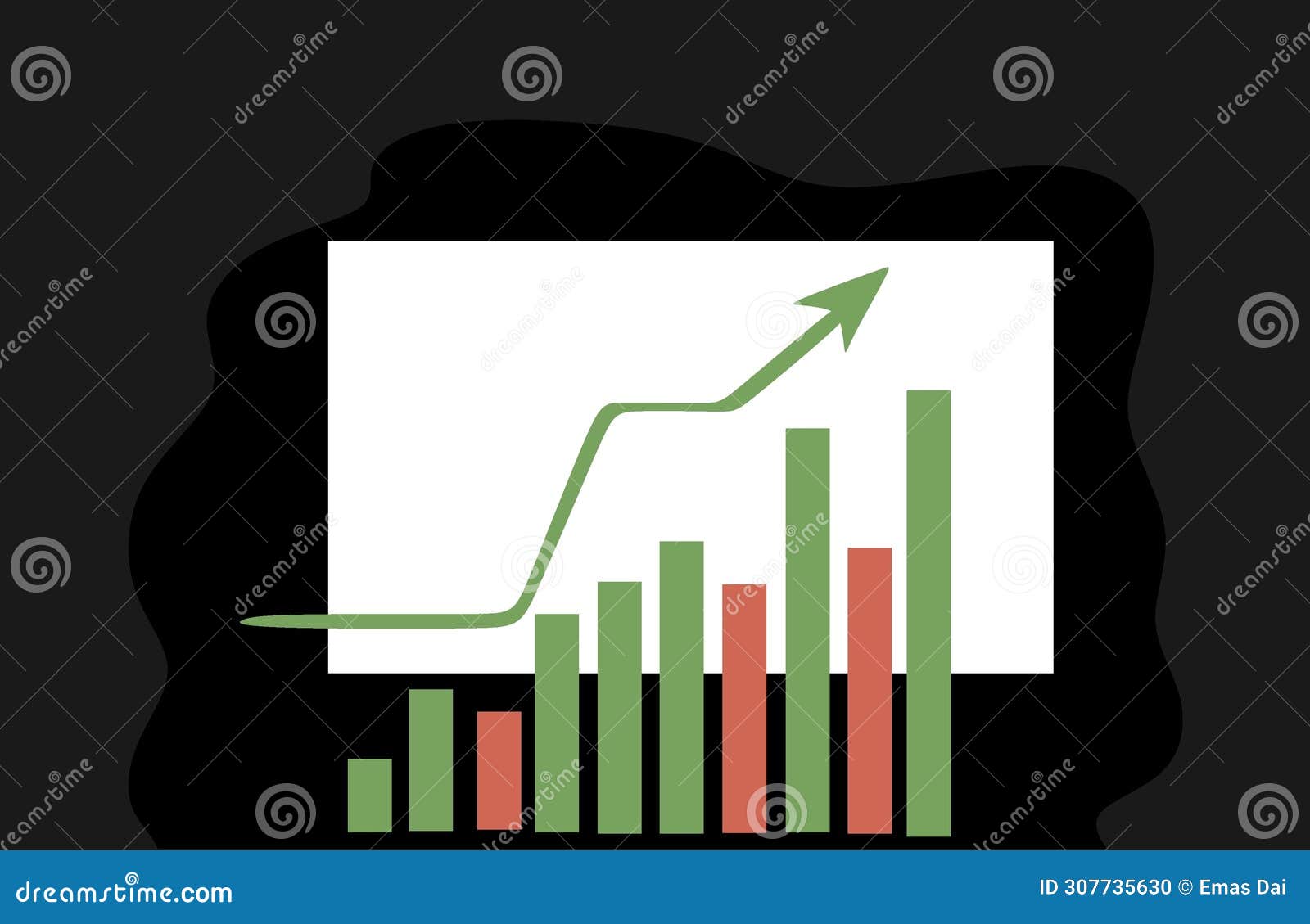 Trade Chart with Bullish Trend Patterns Stock Illustration ...