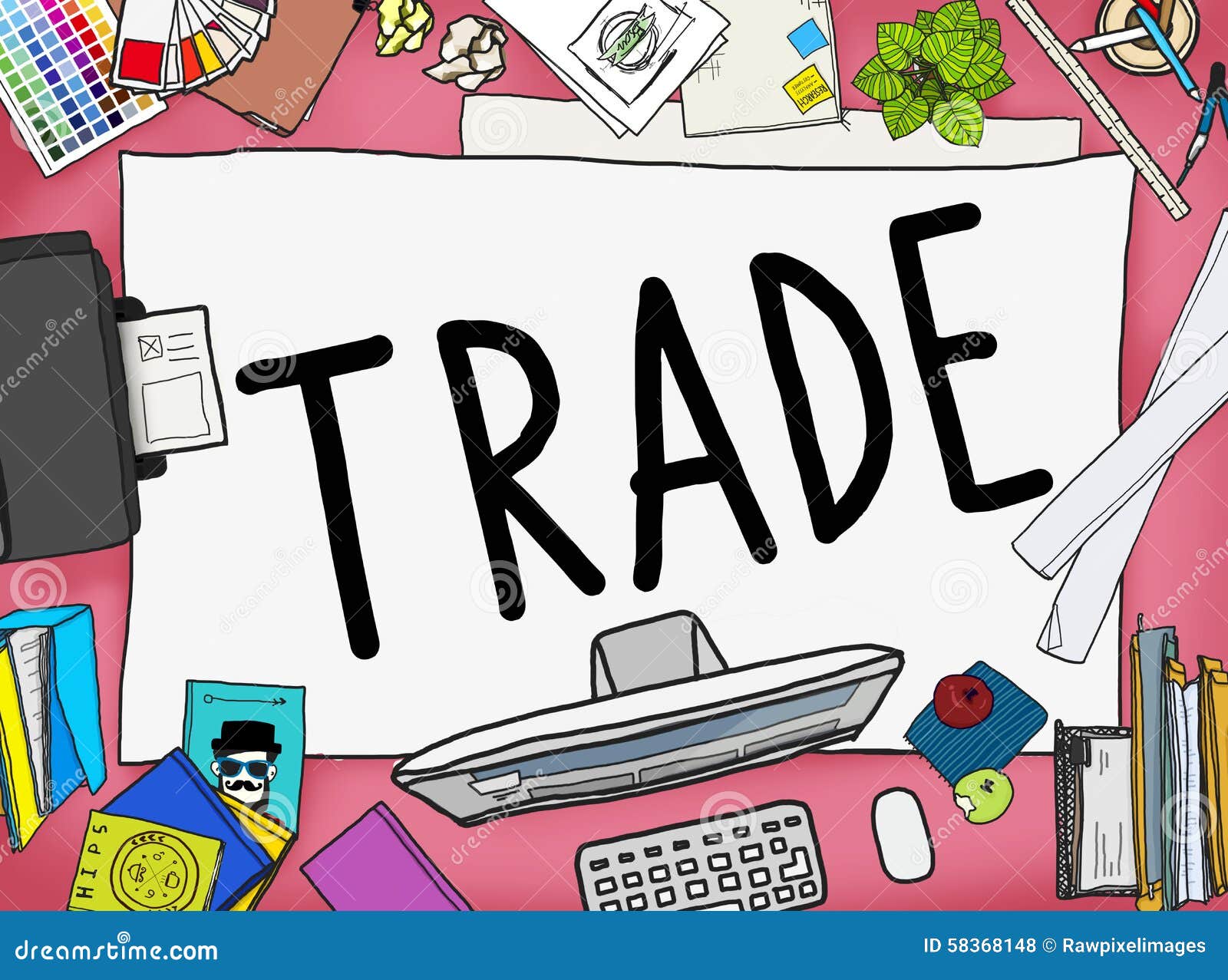 Trade Commerce Exchange Negotiation Economic Concept Stock Illustration ... Trade Commerce Exchange Negotiation Economic Concept Stock Illustration ...