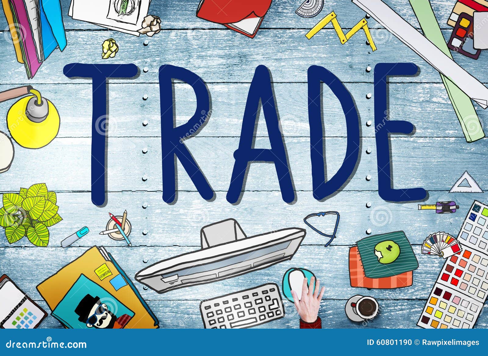 Trade Commerce Exchange Negotiation Economic Concept Stock Illustration ...