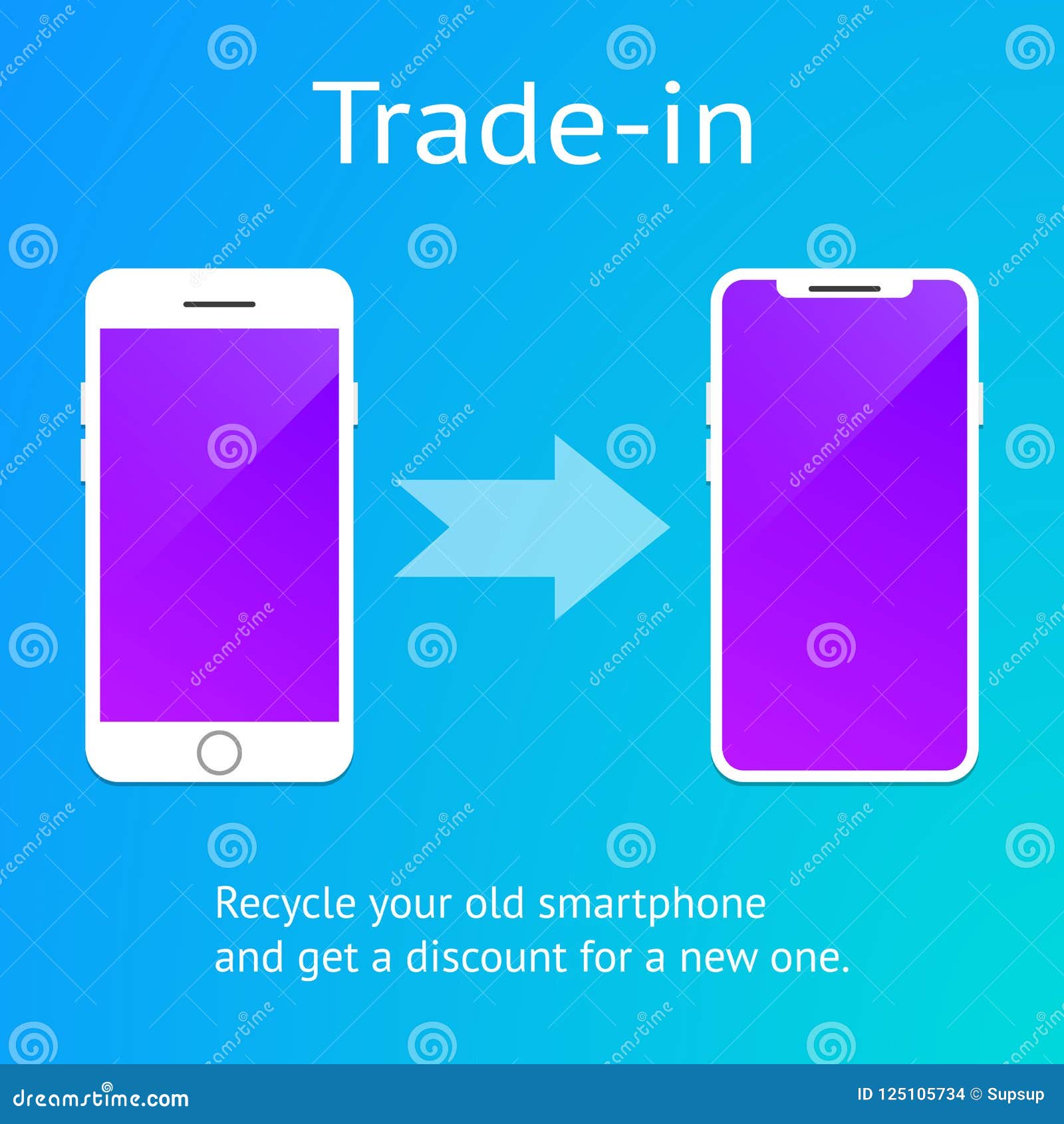 Trade-in concept image stock vector. Illustration of color - 125105734