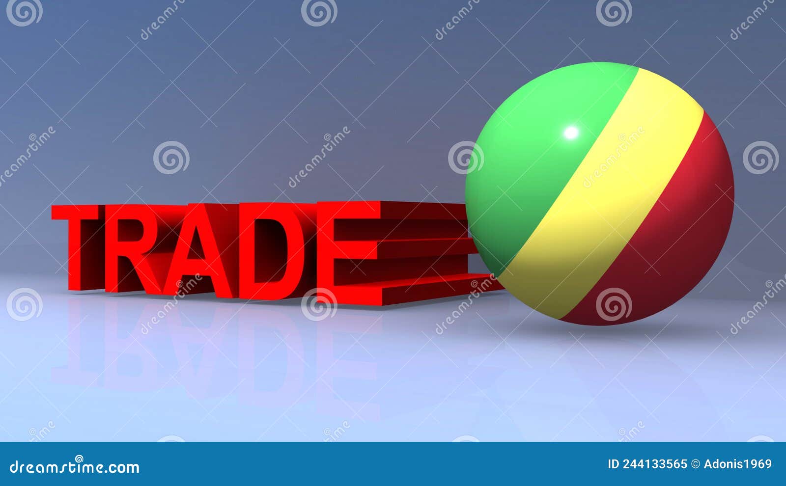 Trade with Congo Flag on Blue Stock Illustration - Illustration of ...