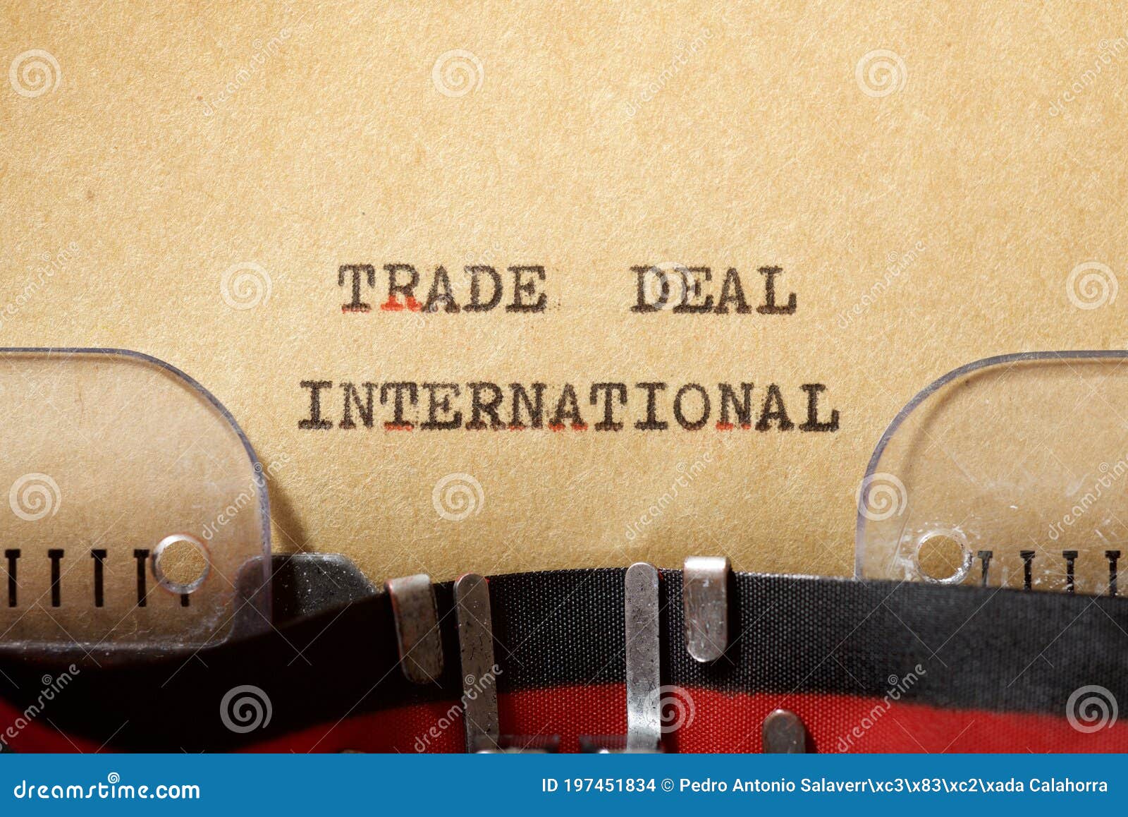 Trade Deal International Phrase Stock Photo - Image of quote ...